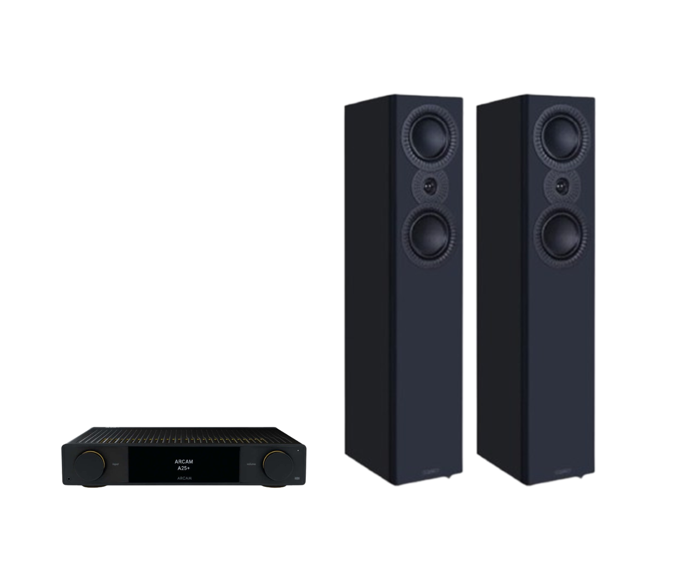 ARCAM A25+ Radia Plus Amplifier + Mission LX-4 MKII Floor Standing Spe ...